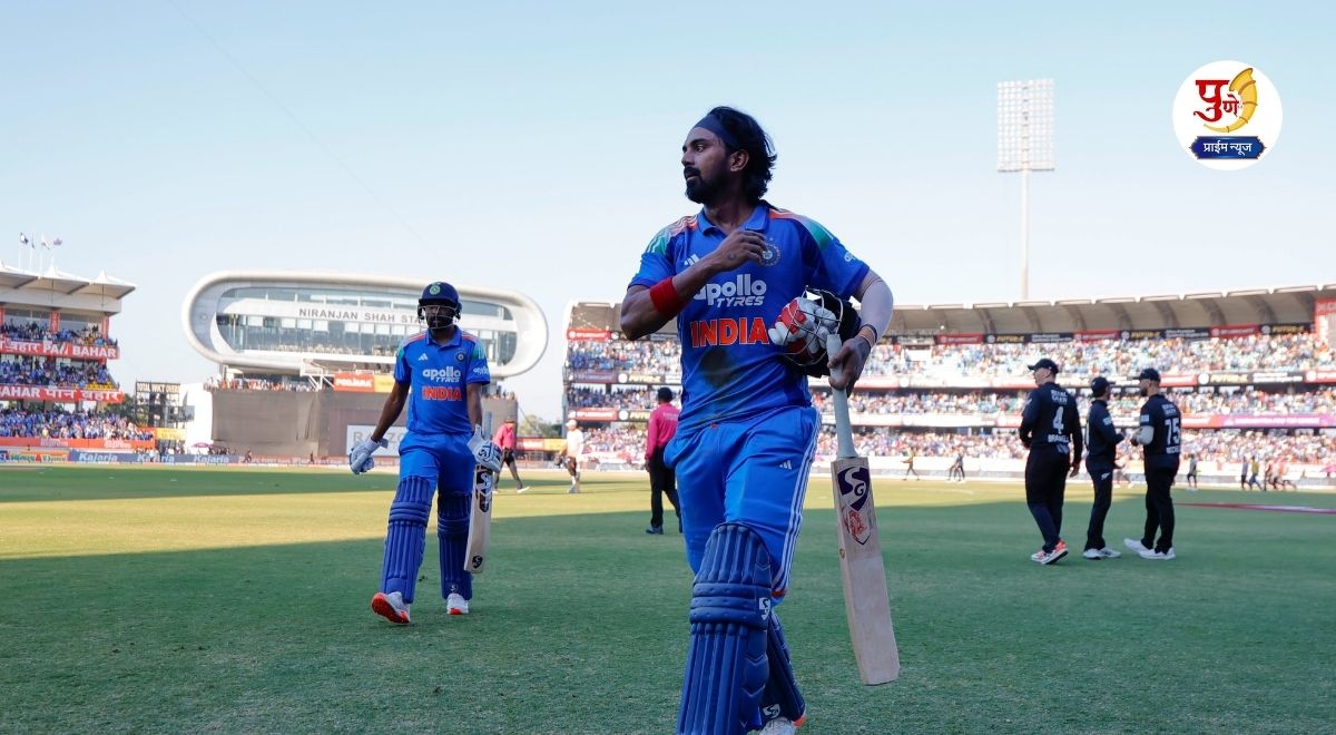 KL Rahul Century Celebration : राजकोटमध्ये केएल राहुलचा जलवा; टीम ...